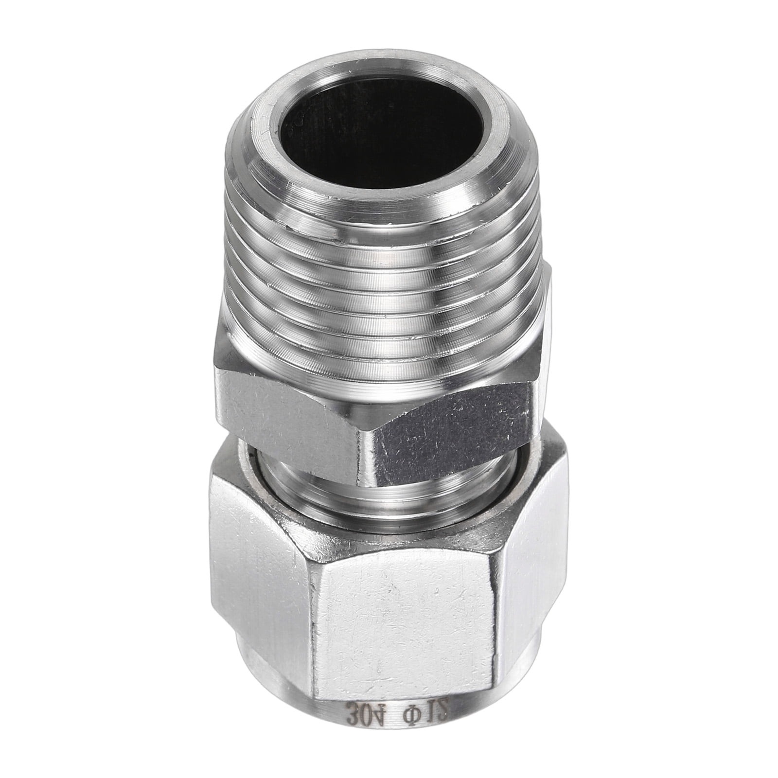 Uxcell Compression Fitting 12mm OD x 1/2" NPT Male Stainless Steel Coupler Adapter - Walmart.com