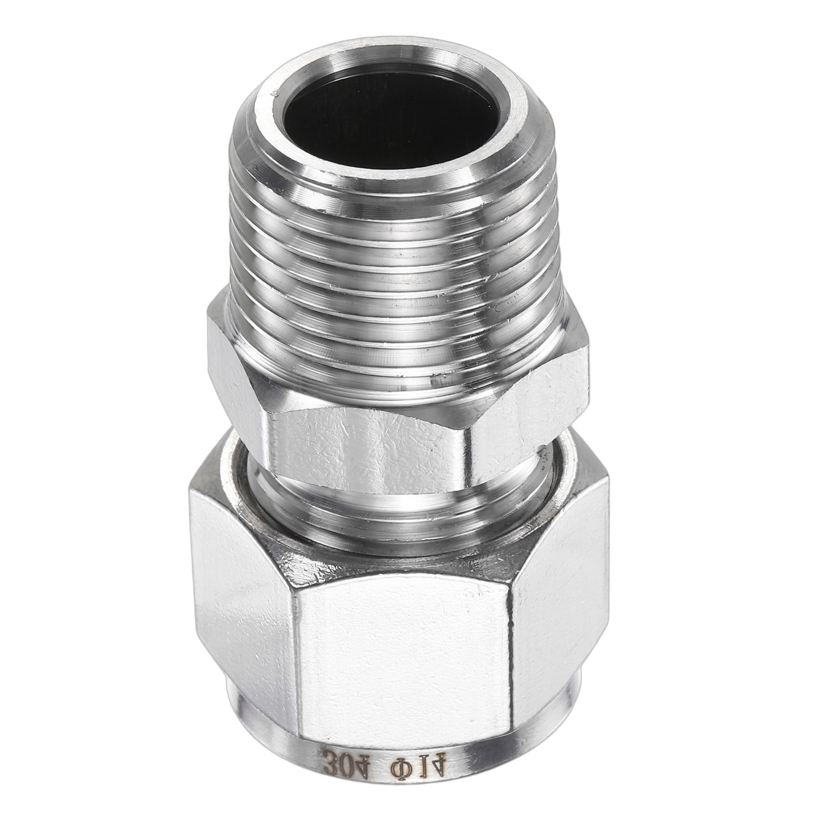 Uxcell Compression Fitting 14mm OD x 1/2" NPT Male Stainless Steel Coupler Adapter - Walmart.com