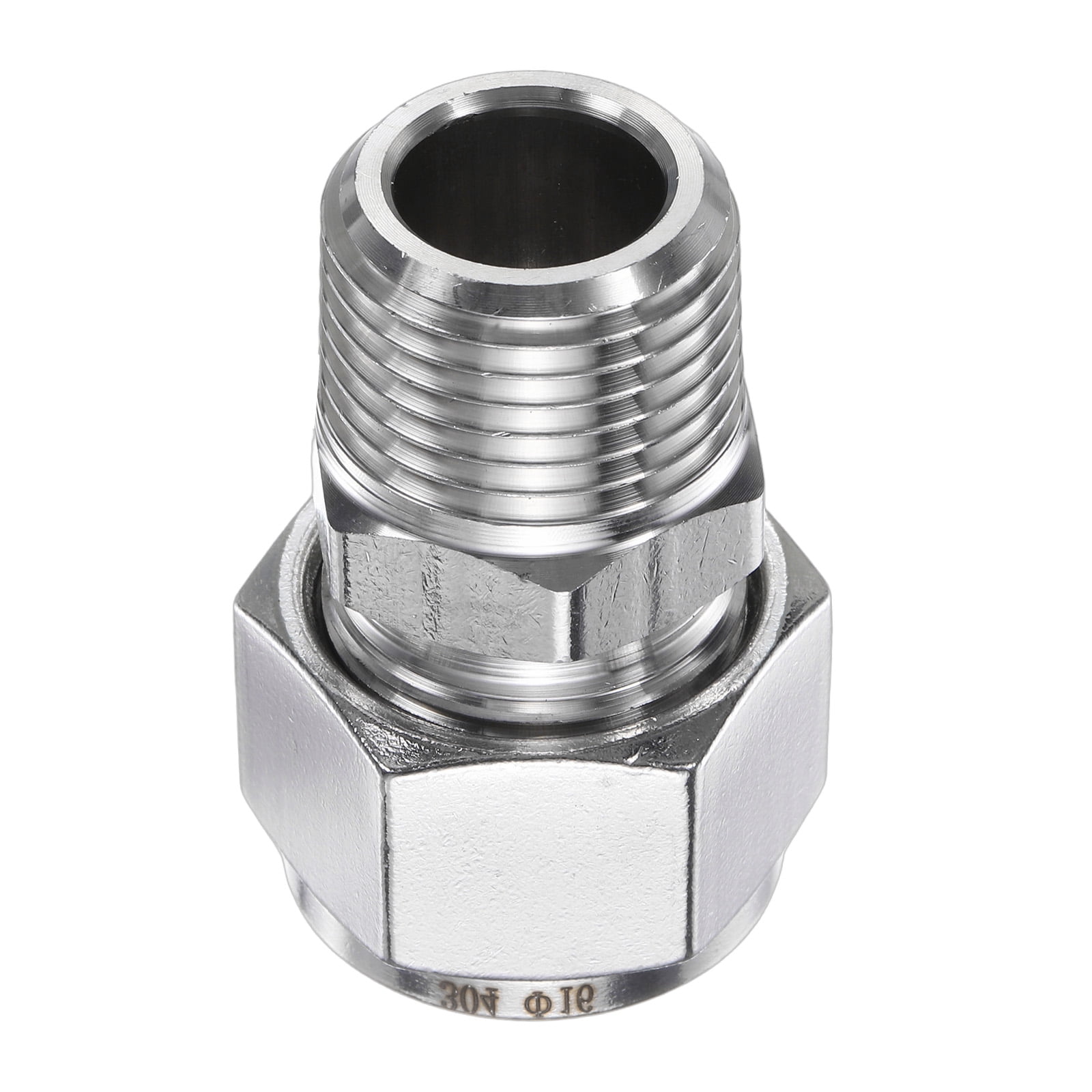 Uxcell Compression Fitting 16mm OD x 1/2" NPT Male Stainless Steel Coupler Adapter - Walmart.com