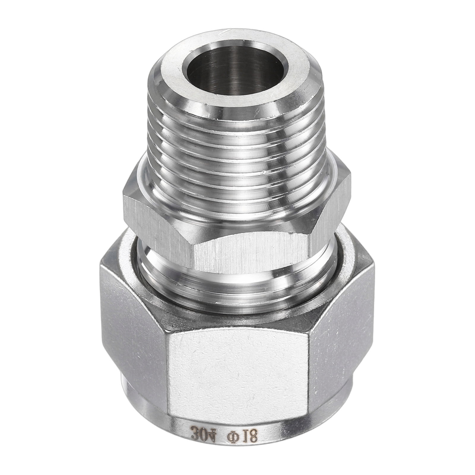 Uxcell Compression Fitting 18mm OD x 1/2" NPT Male Stainless Steel Coupler Adapter - Walmart.com