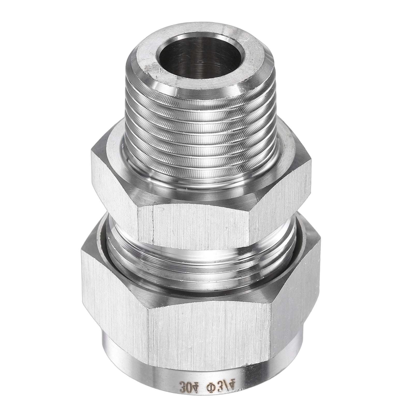 Uxcell Compression Fitting 3/4" OD x 1/2" PT Male Stainless Steel ...