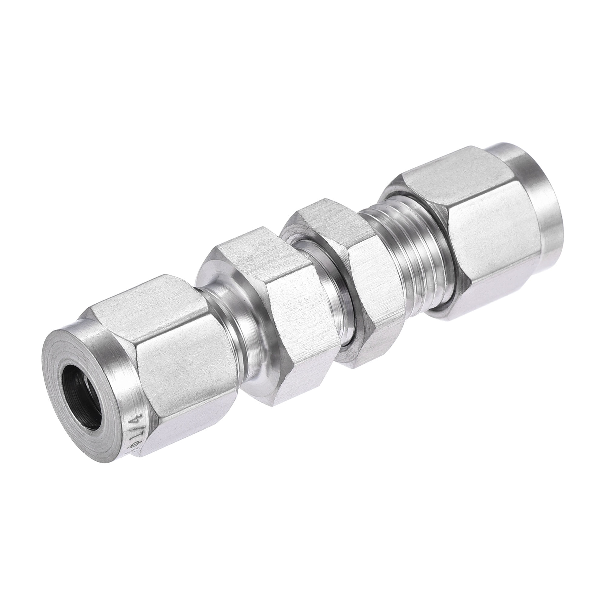 Uxcell Compression Tube Fitting Tube Bulkhead Union Coupling Adapter 1/ ...