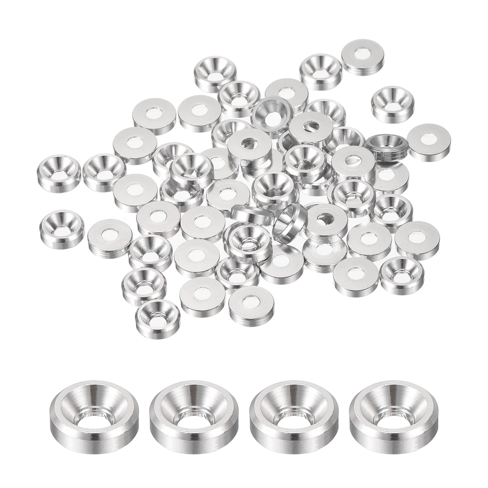 Uxcell Cone Cup Countersunk Washers Anodized Aluminum Gaskets for Screw ...