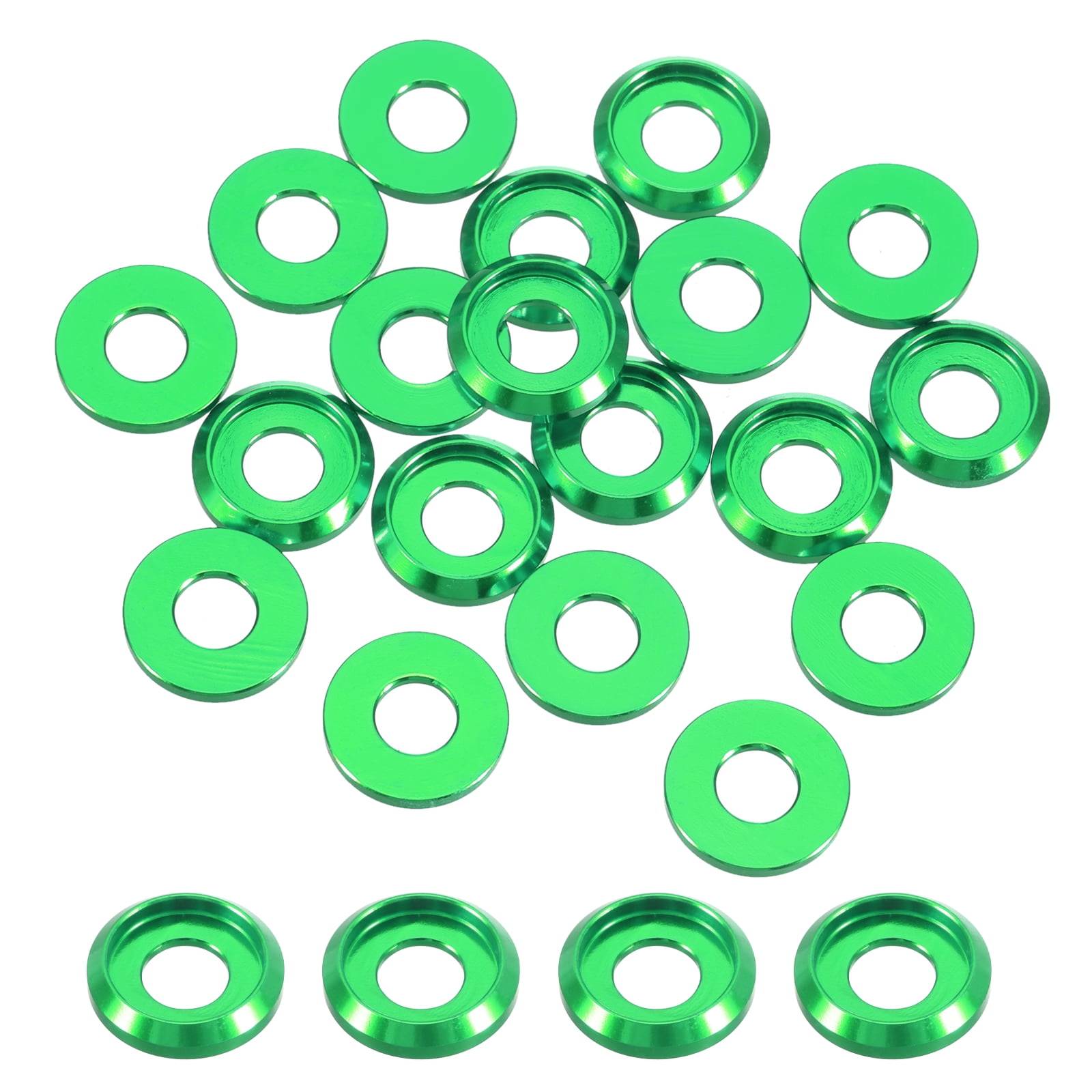 Uxcell M6 Cone Cup Countersunk Washers Hole Dia 0.24" Aluminum Gaskets ...