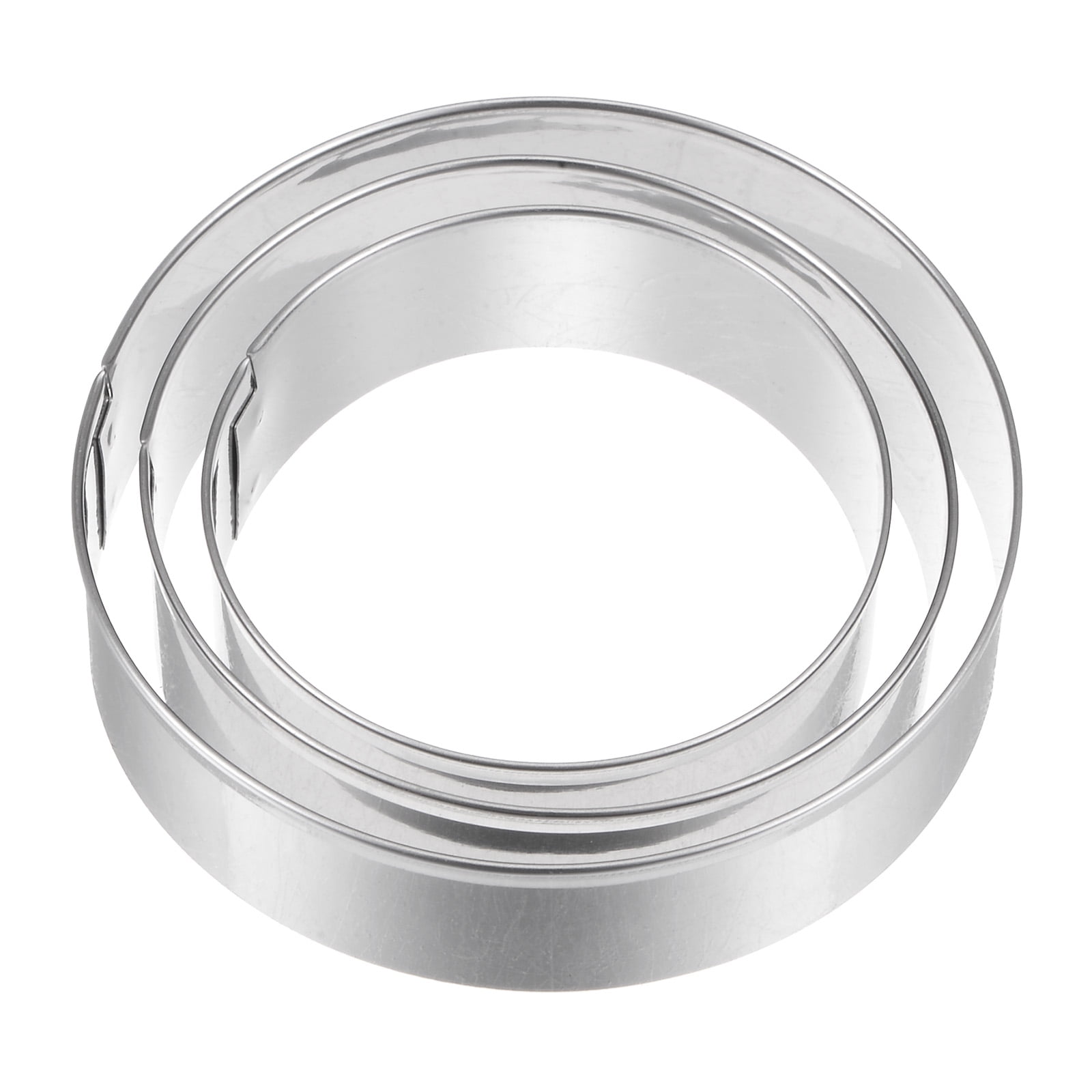Uxcell Cookie Cutters, Round Shaped Stainless Steel Biscuit Cookie ...
