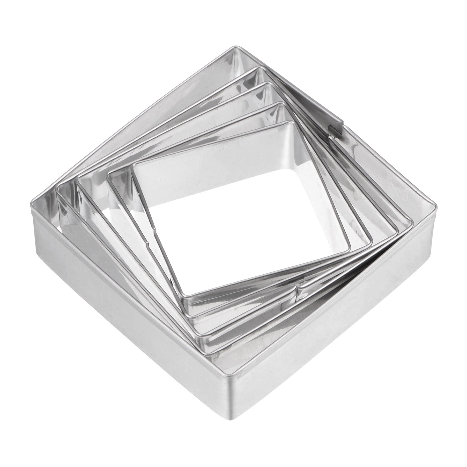 Uxcell Cookie Cutters, Square Shaped Stainless Steel Biscuit Cookie ...