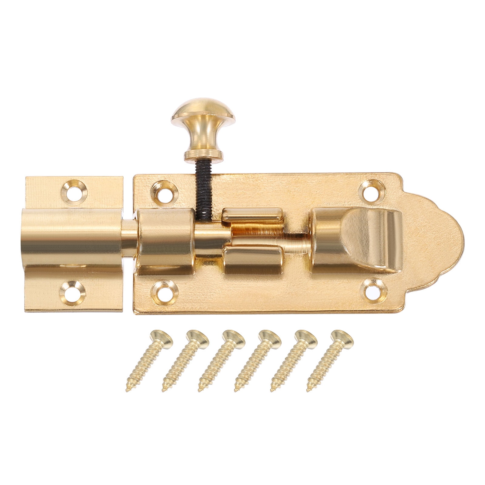 Uxcell Copper Barrel Bolt Latch, 3" Barrel Bolt Buckle Lock with Screws ...