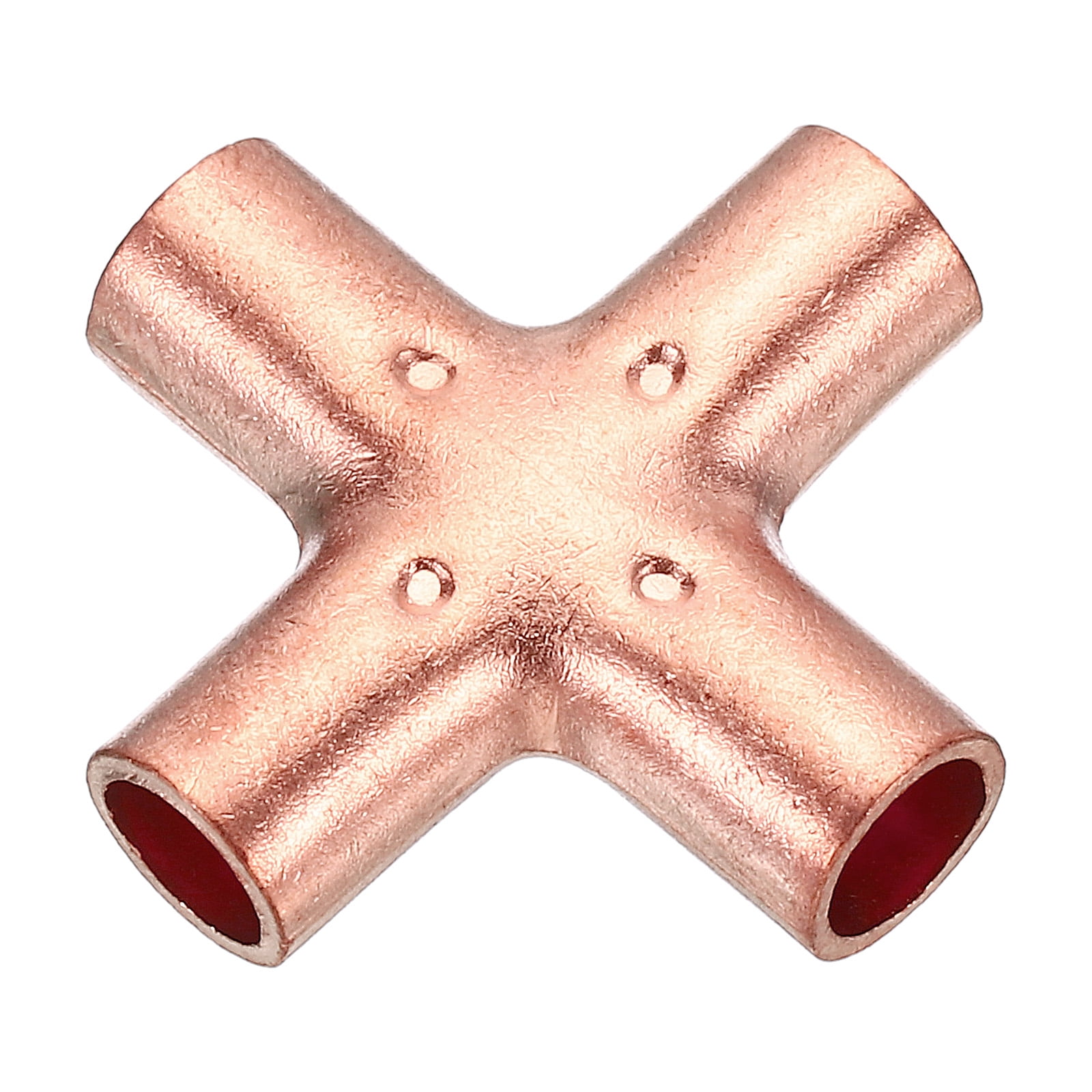 Uxcell Copper Cross Pipe Fitting 4 Way Copper End Feed Equal Connector ...