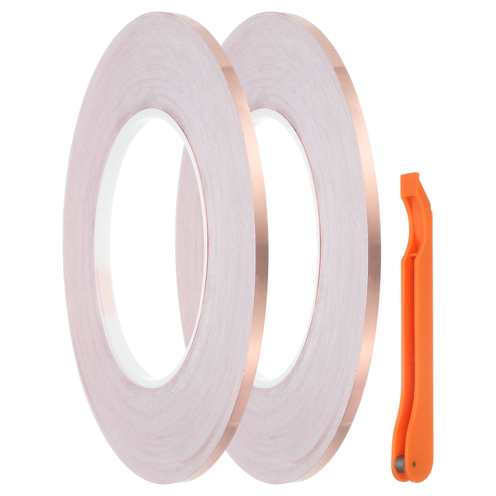 Uxcell Copper Foil Tape, 2 Roll 1/6" x 164Ft Stained Glass Foil Hand ...