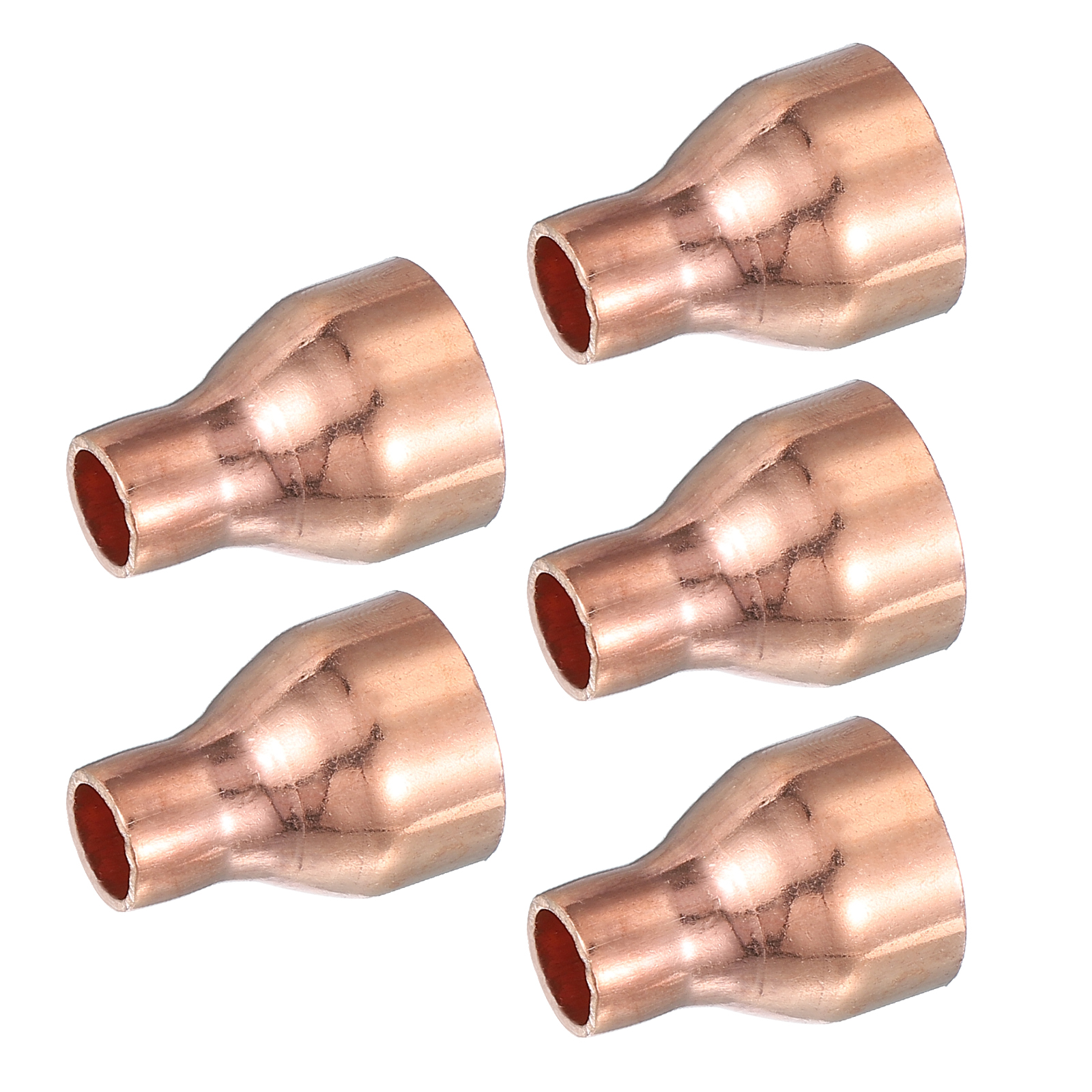 Uxcell Copper Reducer, Reducing Copper Coupling Pressure Fitting Pipes Tube Connector Adapter ...