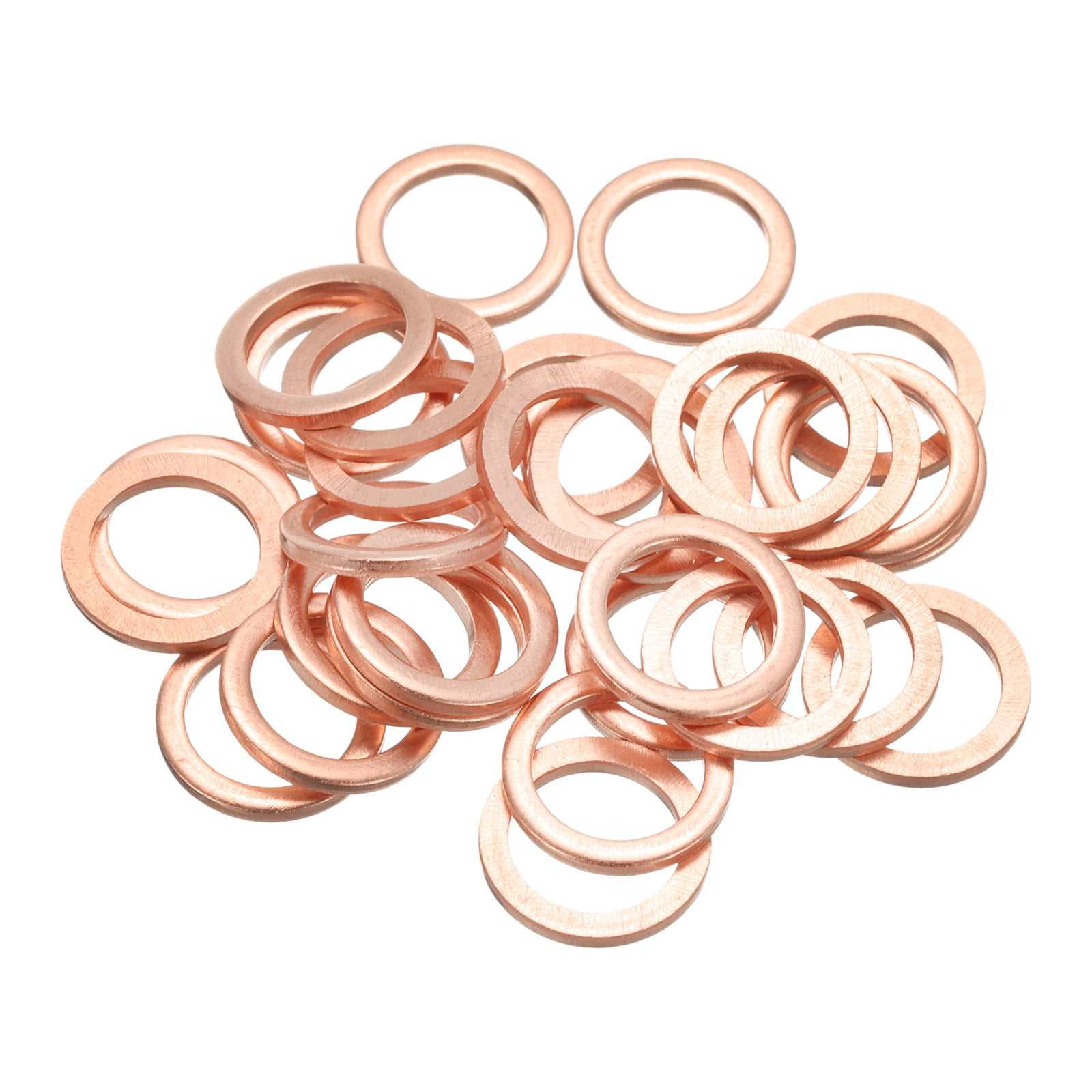 12k Ring 10-Pack Copper Sealing Ring Gaskets - 8x12x1mm (DIN 7603 Shape ...