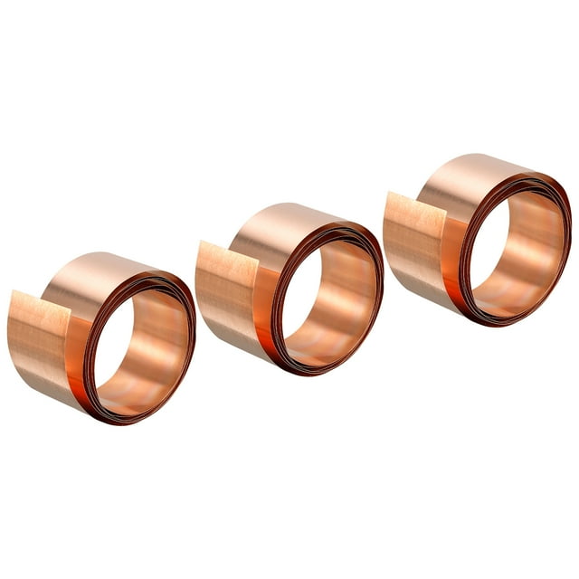 Uxcell Copper Thin Foil Roll Sheet, 0.1x25x1000mm Pure Copper Foil ...