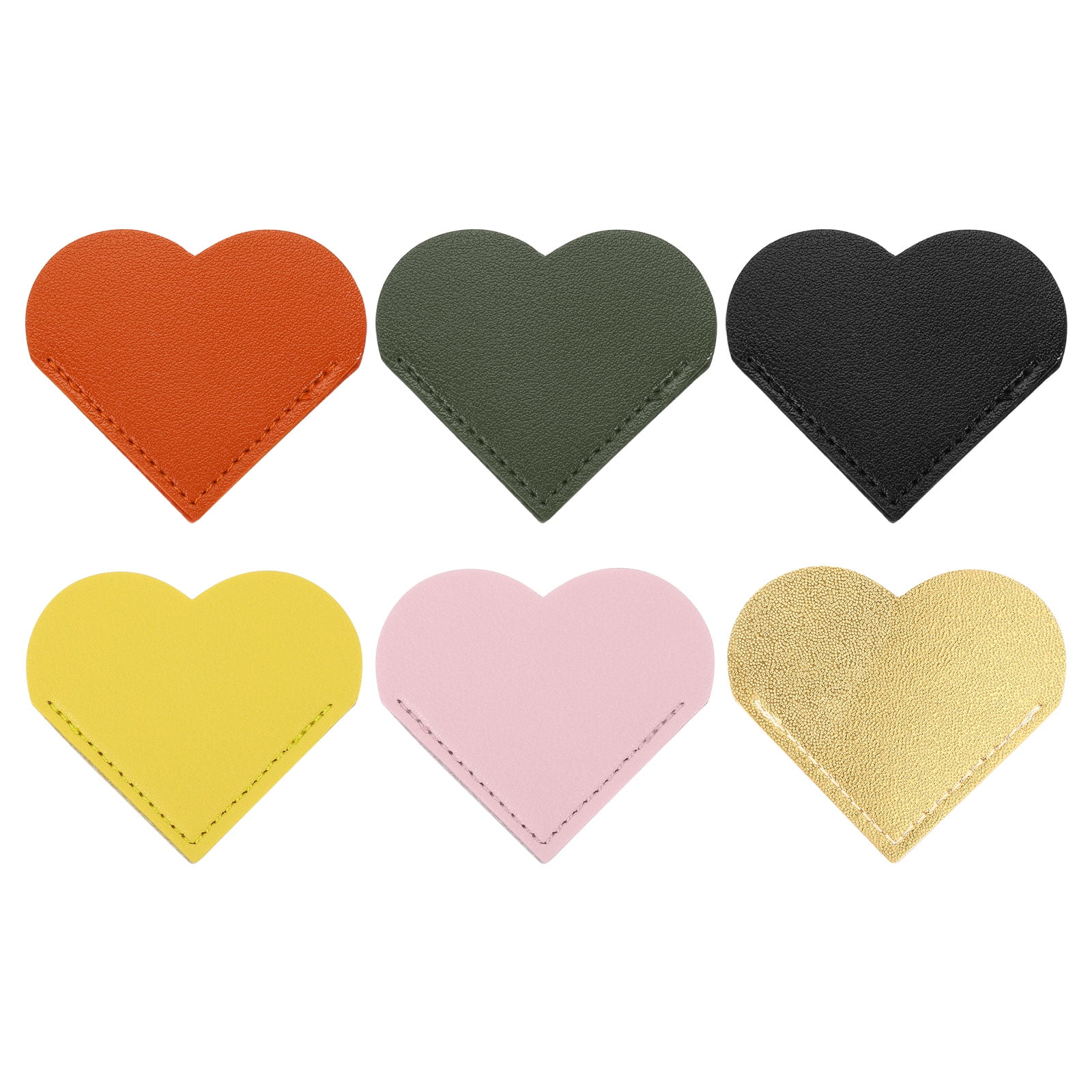 Uxcell Corner Bookmarks Cute Book Marks Paper Page Markers Clip PU ...