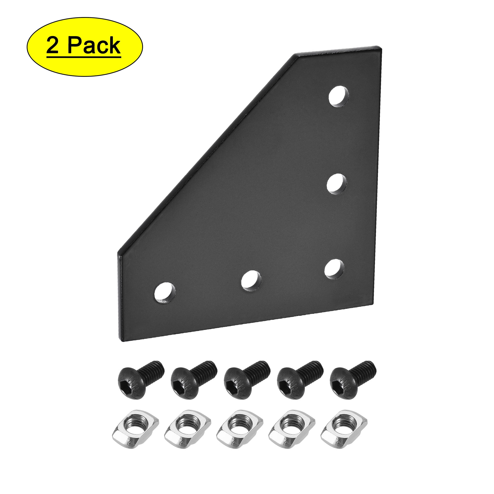 Uxcell Corner Bracket Plate L Shape, Joint Kits Aluminum Profile with T ...