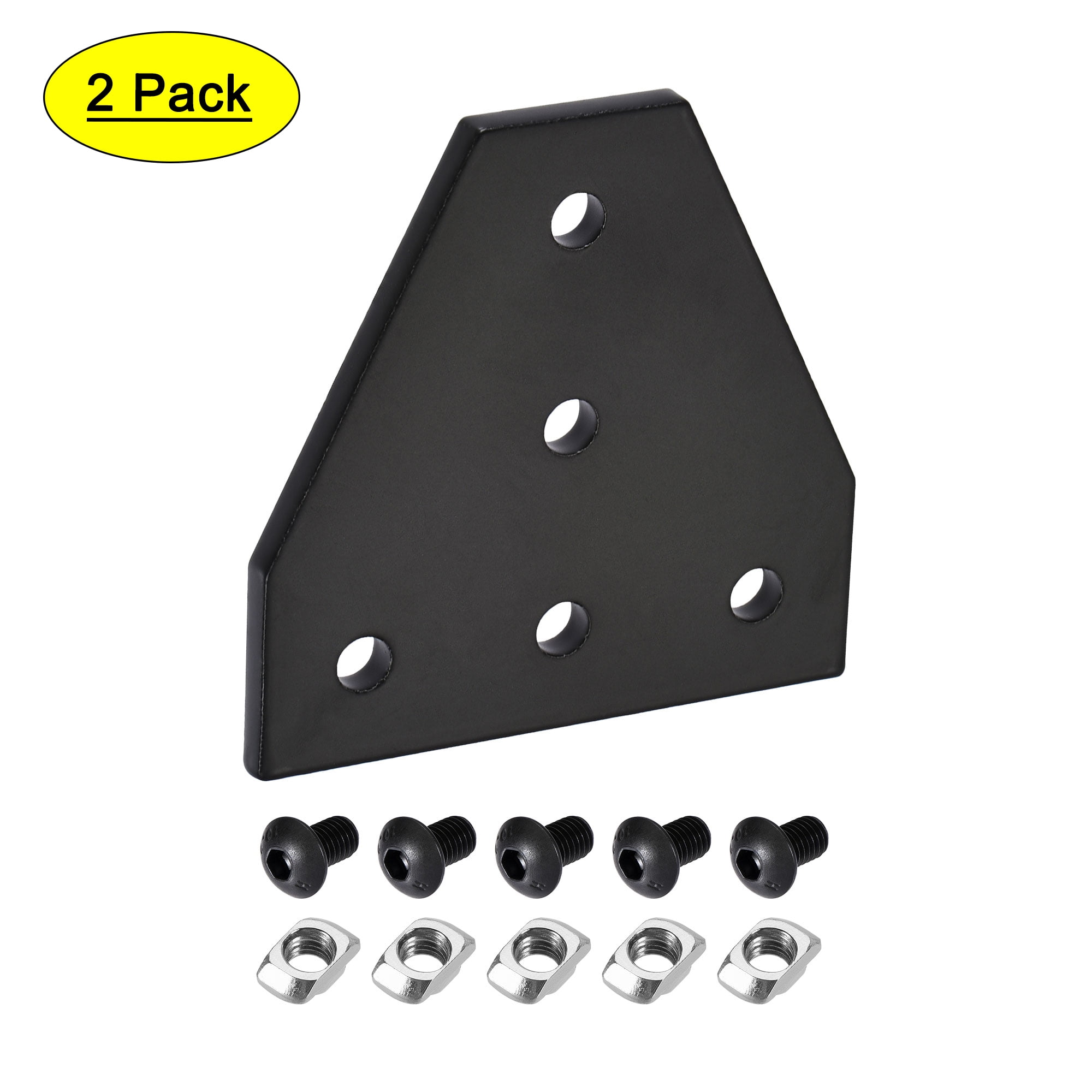 Uxcell Corner Bracket Plates T Shape Joint Kits Aluminum Profile with T ...