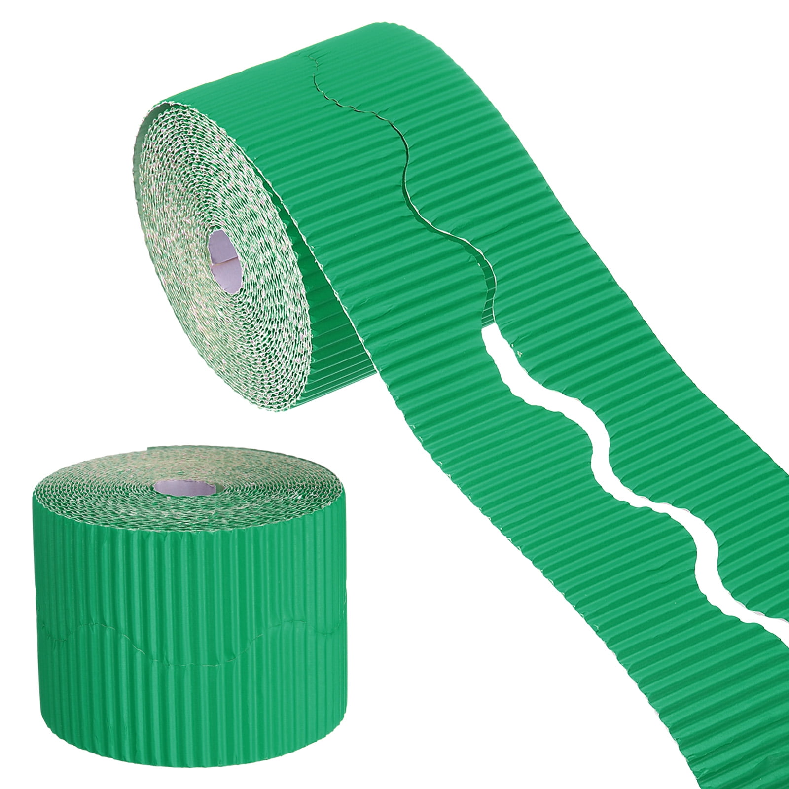 Uxcell 49.2ft Bulletin Board Border, Corrugated Paper Decorative Wavy ...