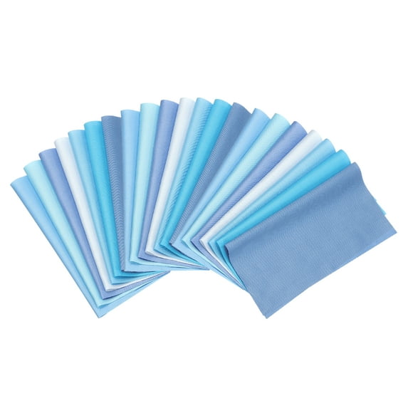 Uxcell Cotton Fabric Bundles, 21Pcs 8 x 8 Inch Fat Quarter Solid Color ...