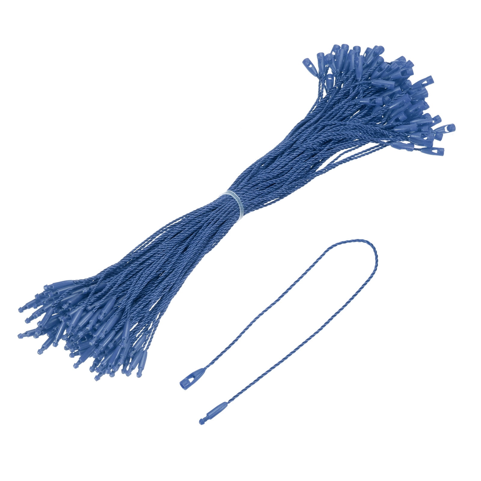 Uxcell Cotton Hang Tag String Snap Lock Price Tag Fastener Ties 100 Pcs Blue 7.8 in - Walmart.com
