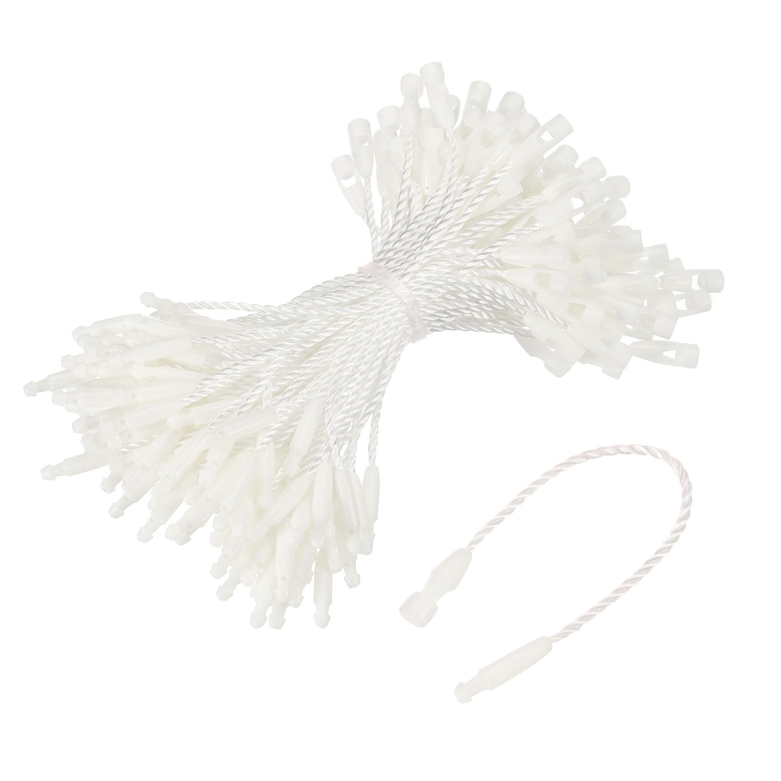 Uxcell Cotton Hang Tag String Snap Lock Price Tag Fastener Ties 100 Pcs ...