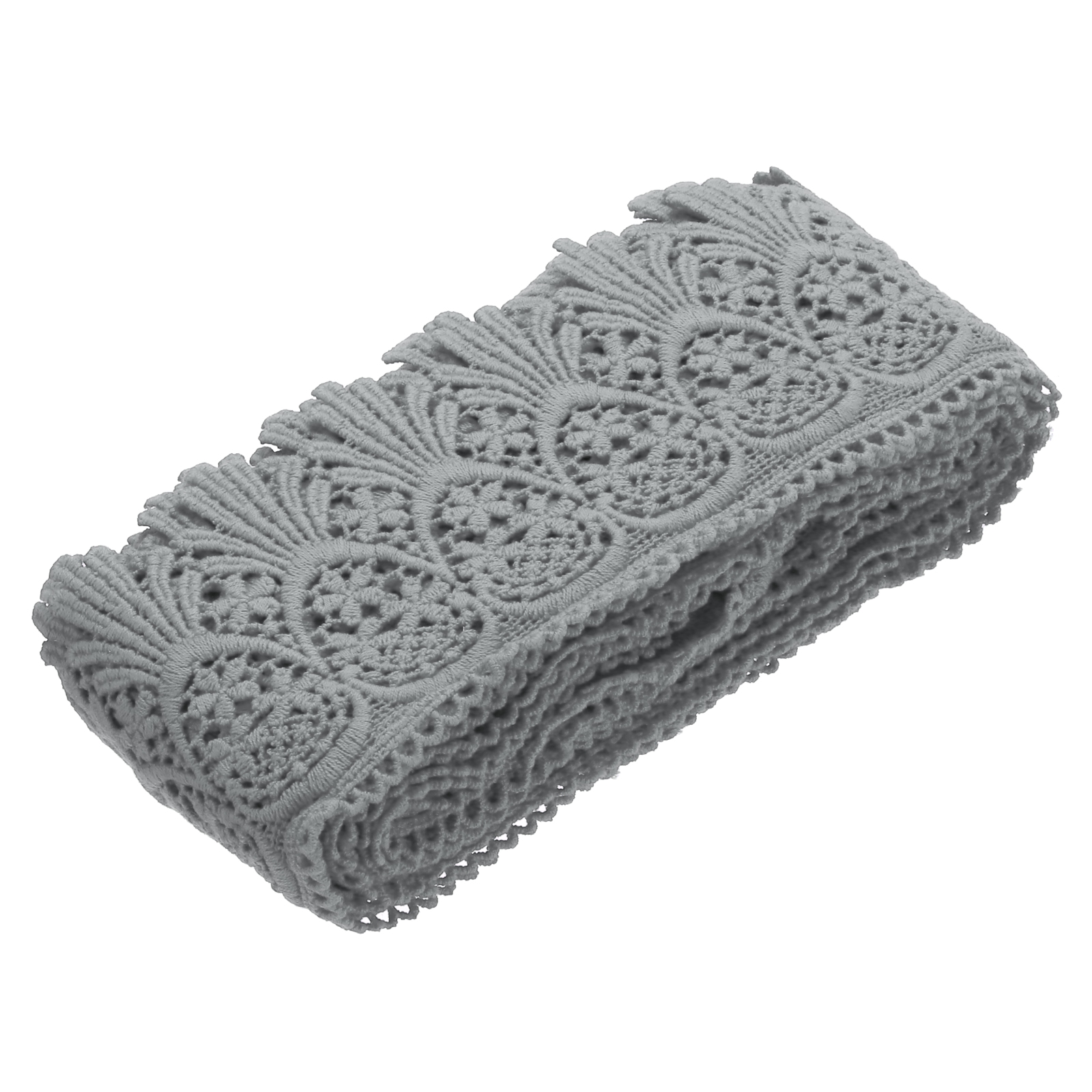 Uxcell Cotton Lace Trim Vintage Crochet 3inch x 4.8yard Dark Gray ...