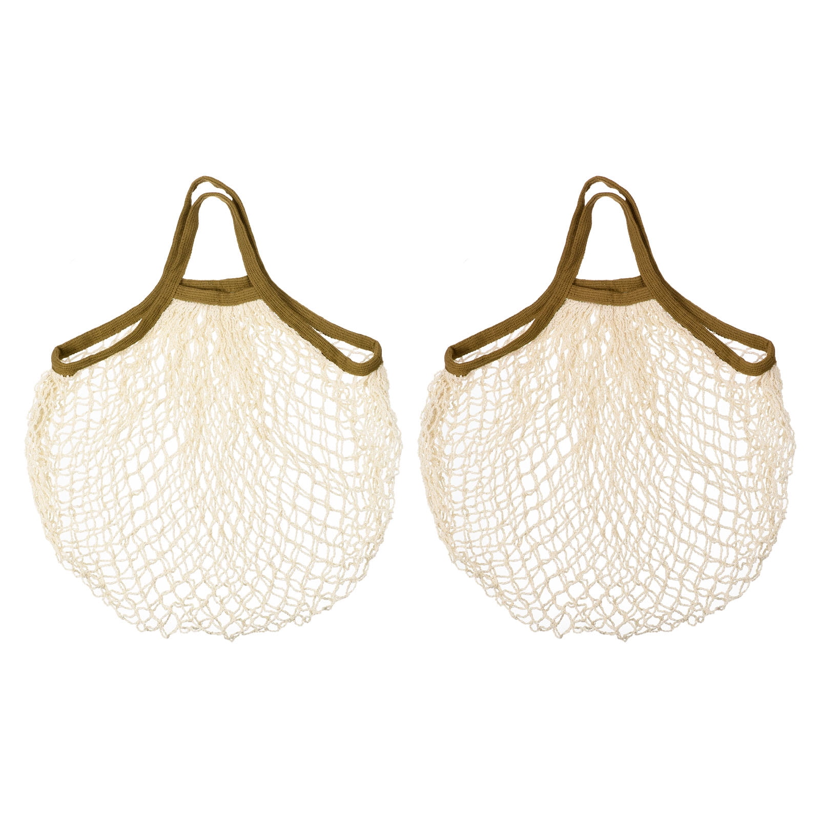 Uxcell Cotton Mesh Bag, 14.2x13.8" Reusable Mesh Net String Grocery ...