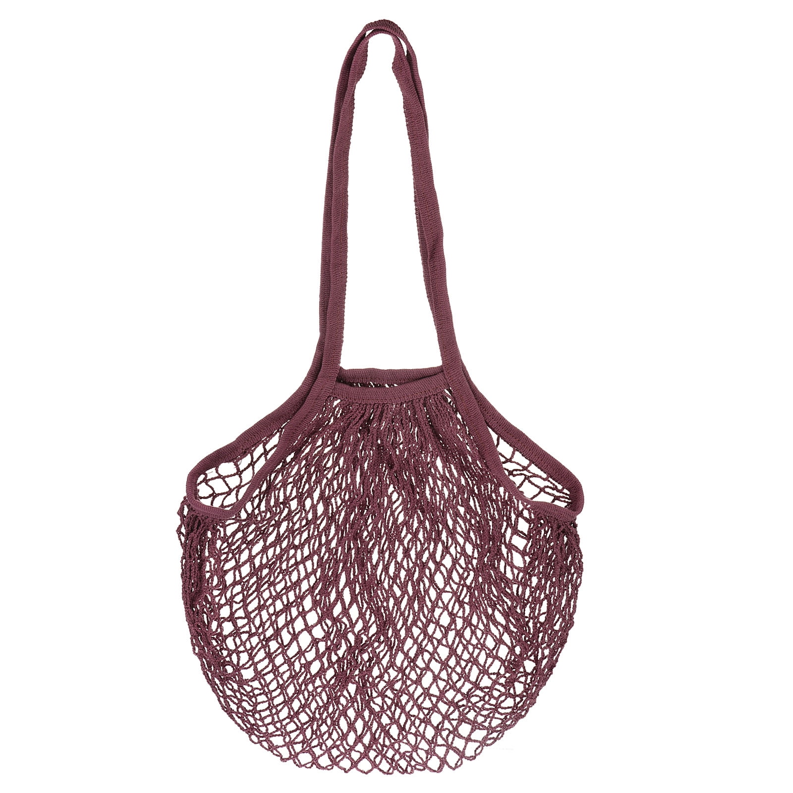 Uxcell Cotton Mesh Bag, 14.96x12.2" Long Handle Reusable Mesh Net ...