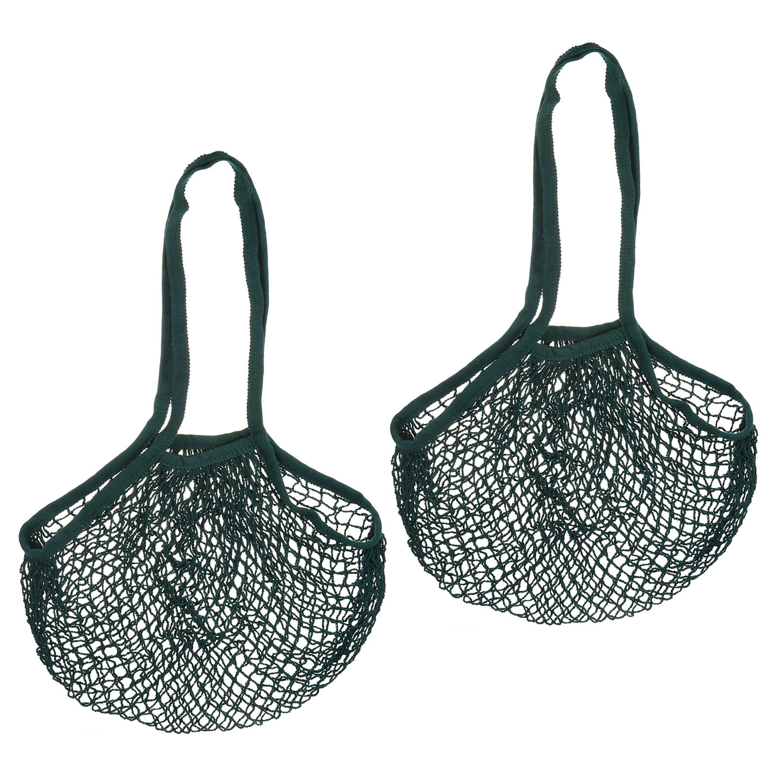 Uxcell Cotton Mesh Bag, 15x12.2" Long Handle Reusable Mesh Net String ...