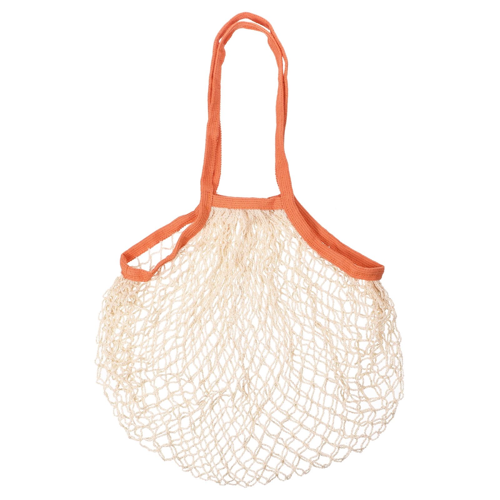 Uxcell Cotton Mesh Bag, 15x13.8" Long Handle Reusable Mesh Net String ...