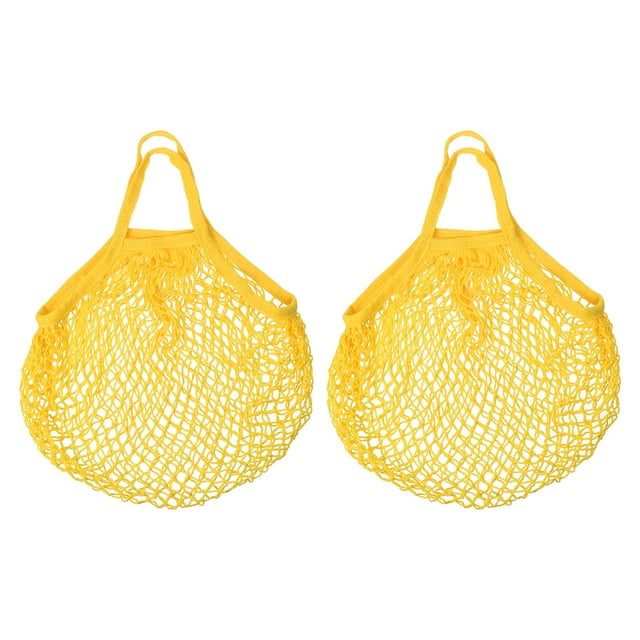 Uxcell Cotton Mesh Bag, 15x13.8" Reusable Mesh Net String Grocery Bags ...