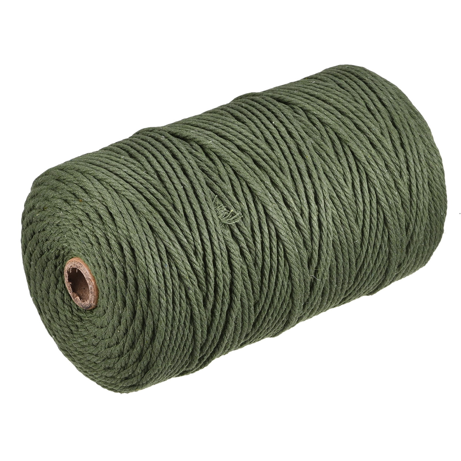 Uxcell Cotton Rope Twine String Twisted Braided Cord, Army Green 200m ...