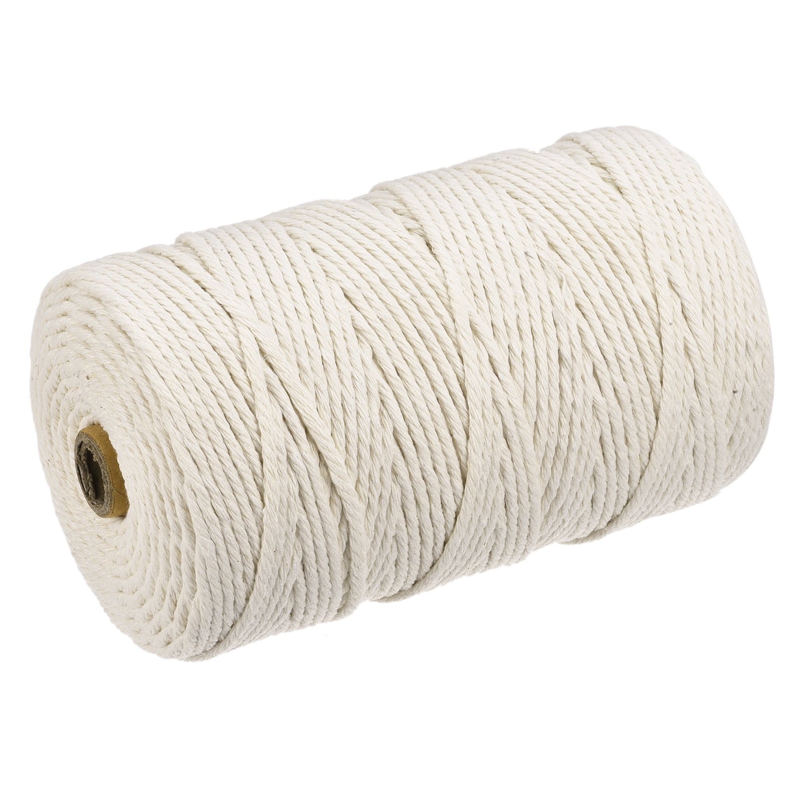 Uxcell Cotton Rope Twine String Twisted Braided Cord, Beige 200m/218 ...