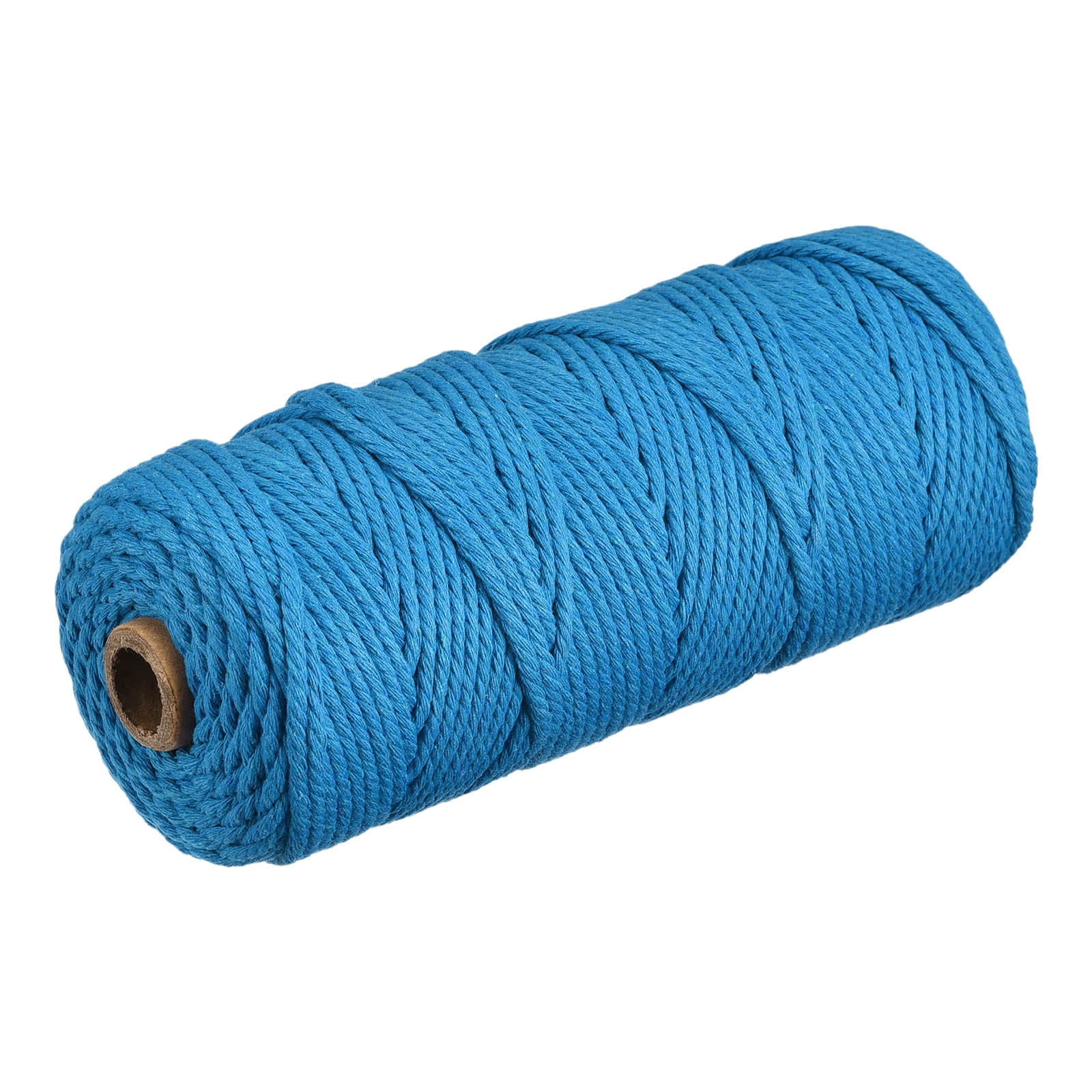 Uxcell Cotton Rope Twine String Twisted Braided Cord, Blue 100m/109 ...