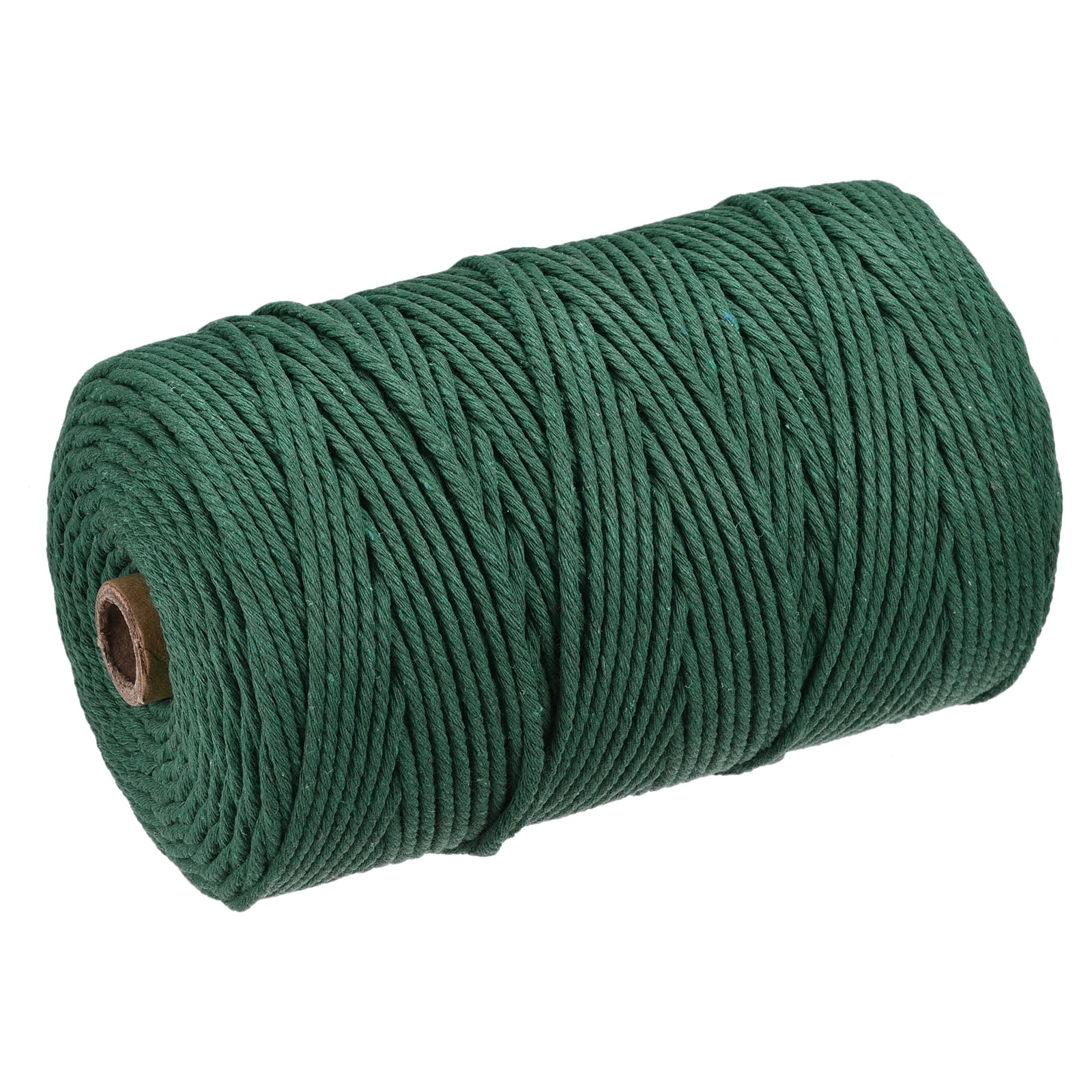 Uxcell Cotton Rope Twine String Twisted Braided Cord, Dark Green 200m ...