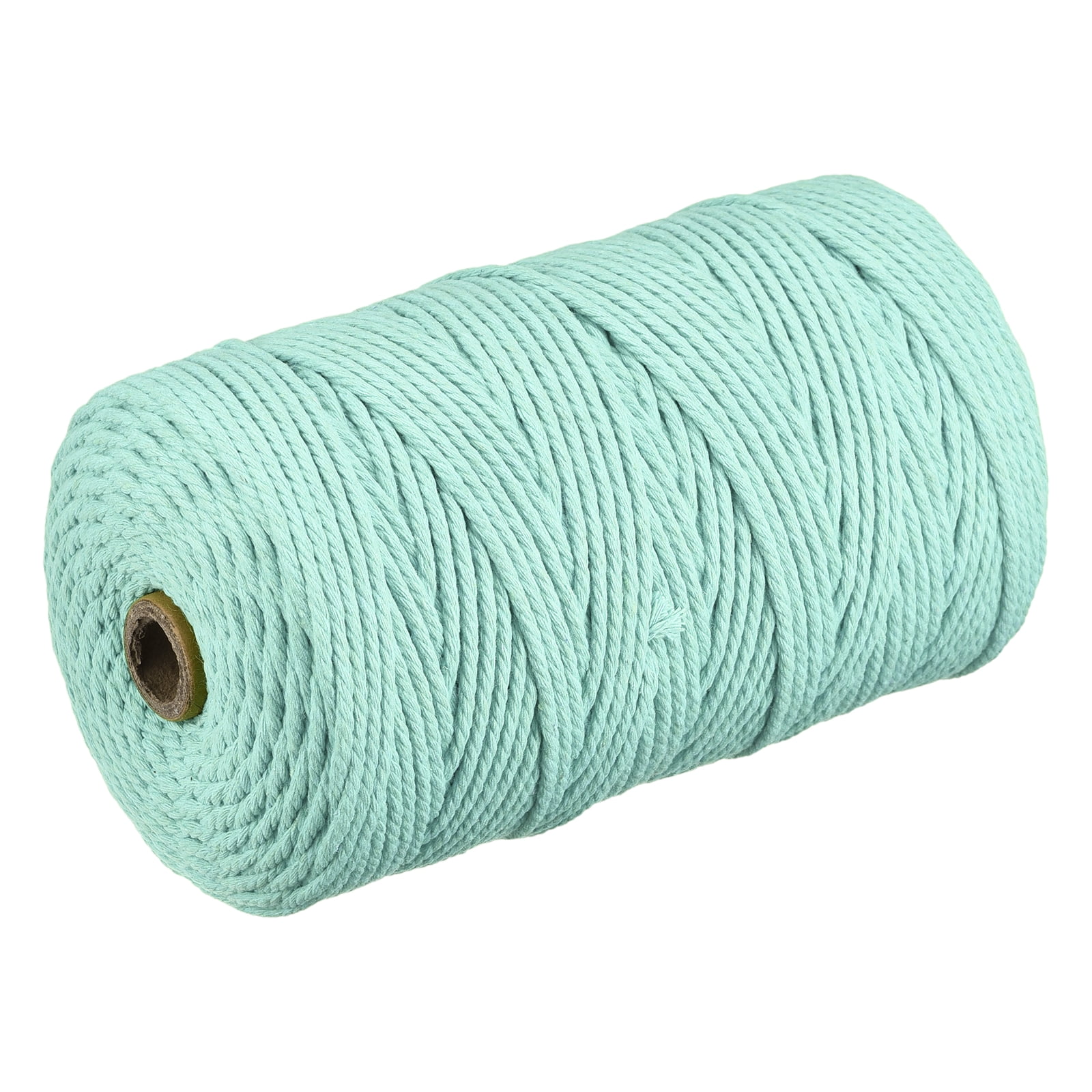 Uxcell Cotton Rope Twine String Twisted Braided Cord, Light Green 200m ...