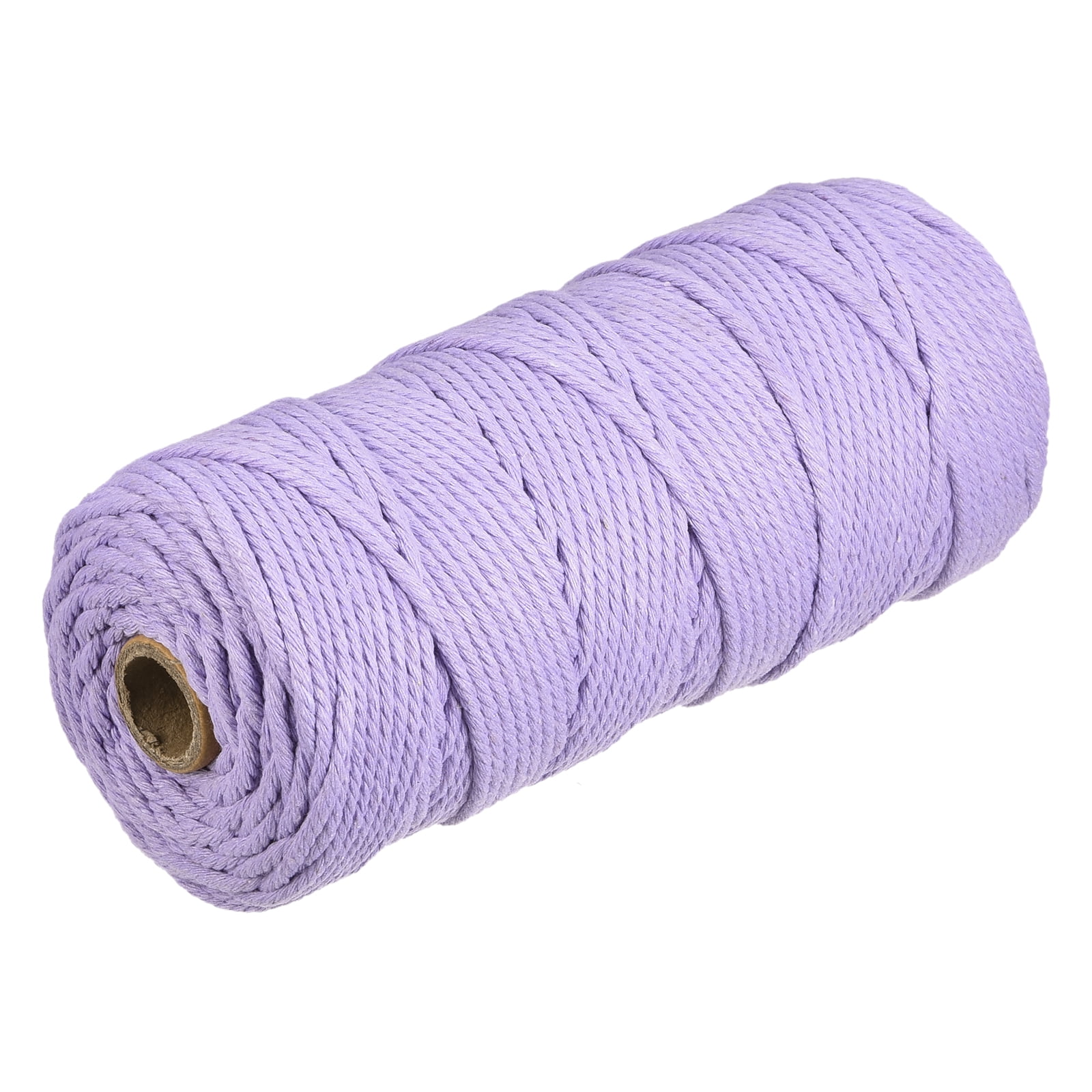 Uxcell Cotton Rope Twine String Twisted Braided Cord, Light Purple 100m ...