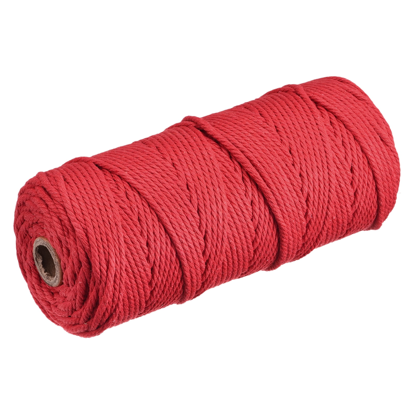 Uxcell Cotton Rope Twine String Twisted Braided Cord, Red 100m/109 Yard ...