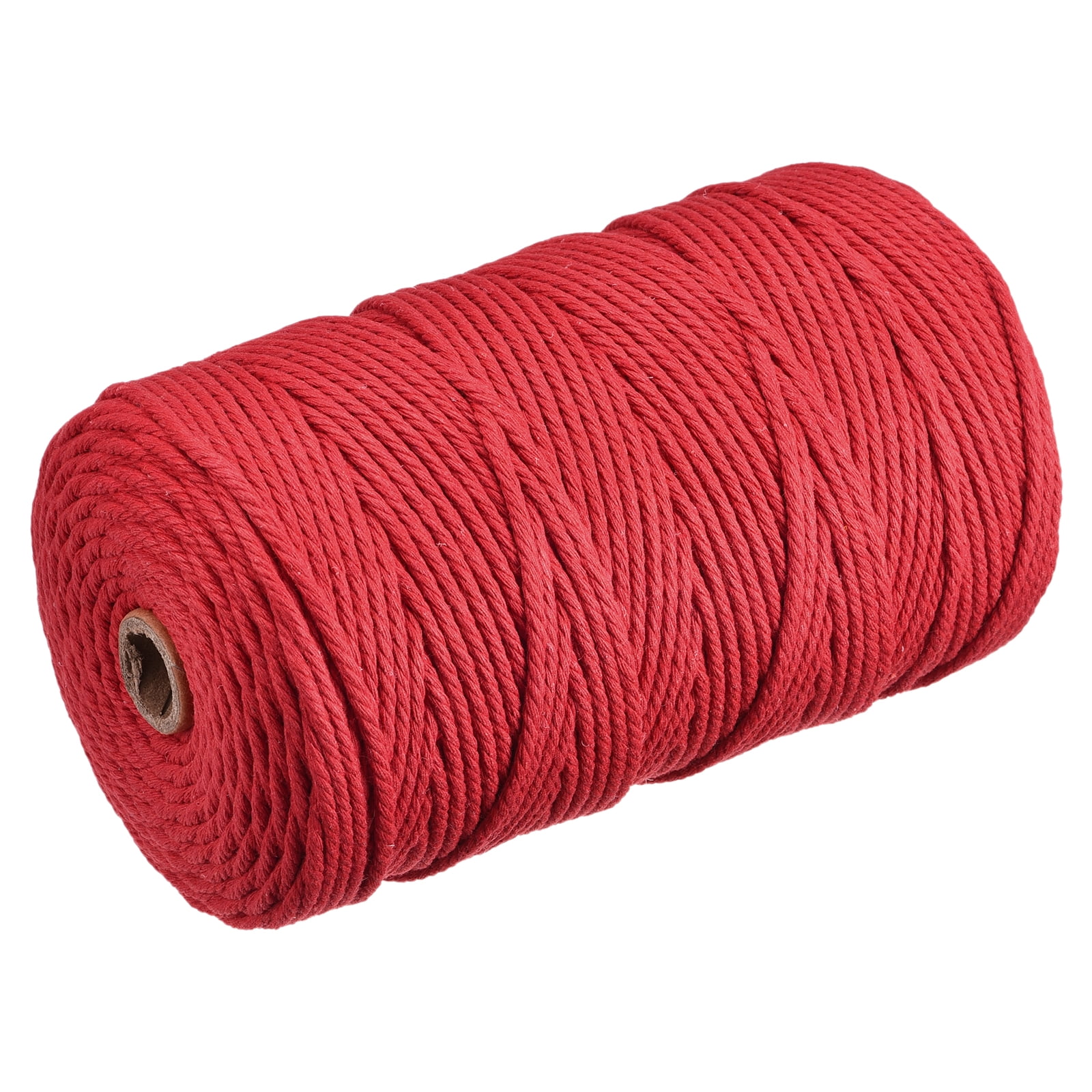 Uxcell Cotton Rope Twine String Twisted Braided Cord, Red 200m/218 Yard ...