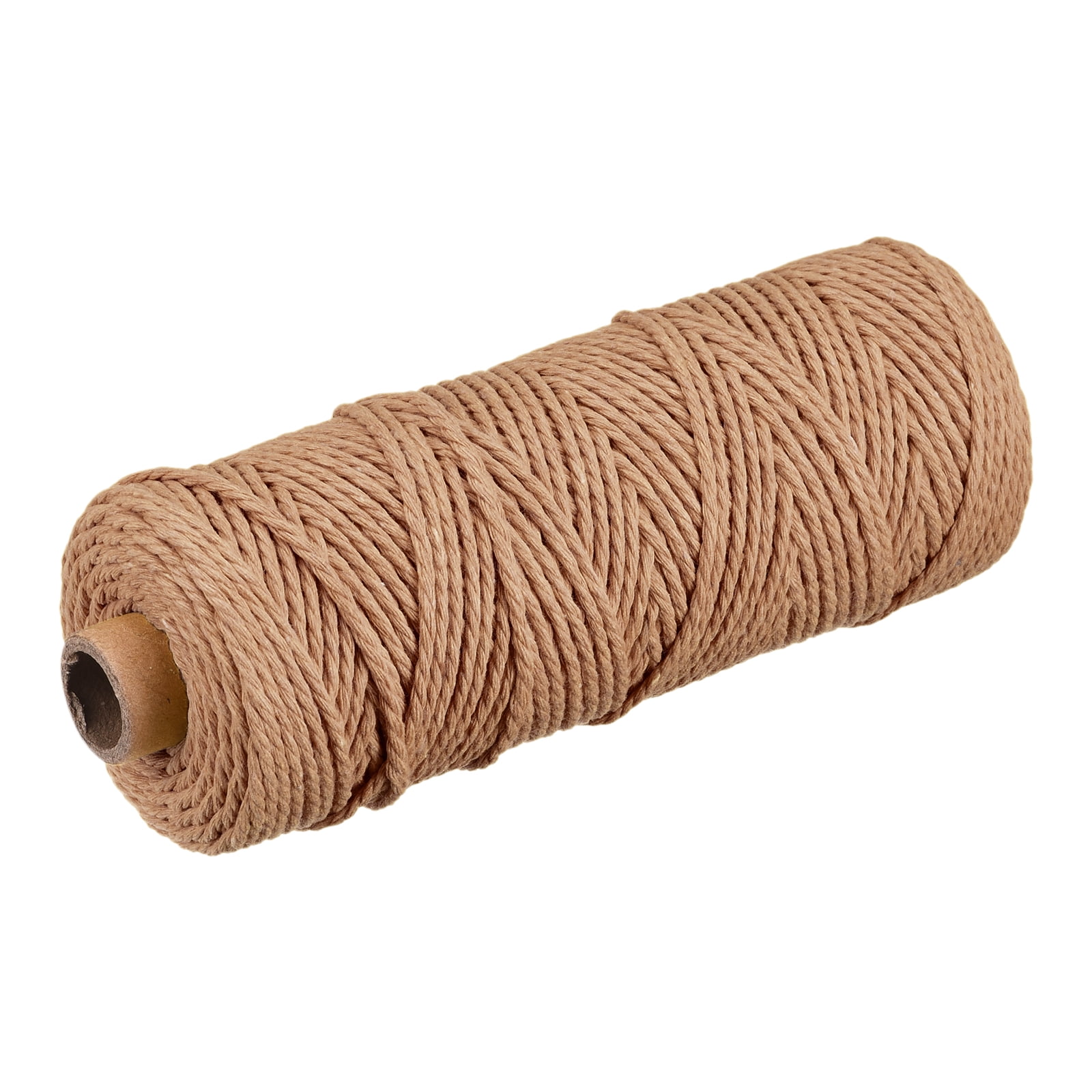 Uxcell Cotton Rope Twisted Braided Rope Cord, Brick Red 100m/109 Yard ...