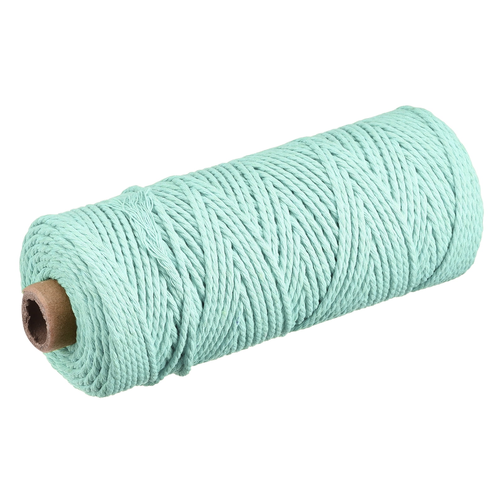 Uxcell Cotton Rope Twisted Braided Rope Cord, Light Blue 100m/109 Yard ...
