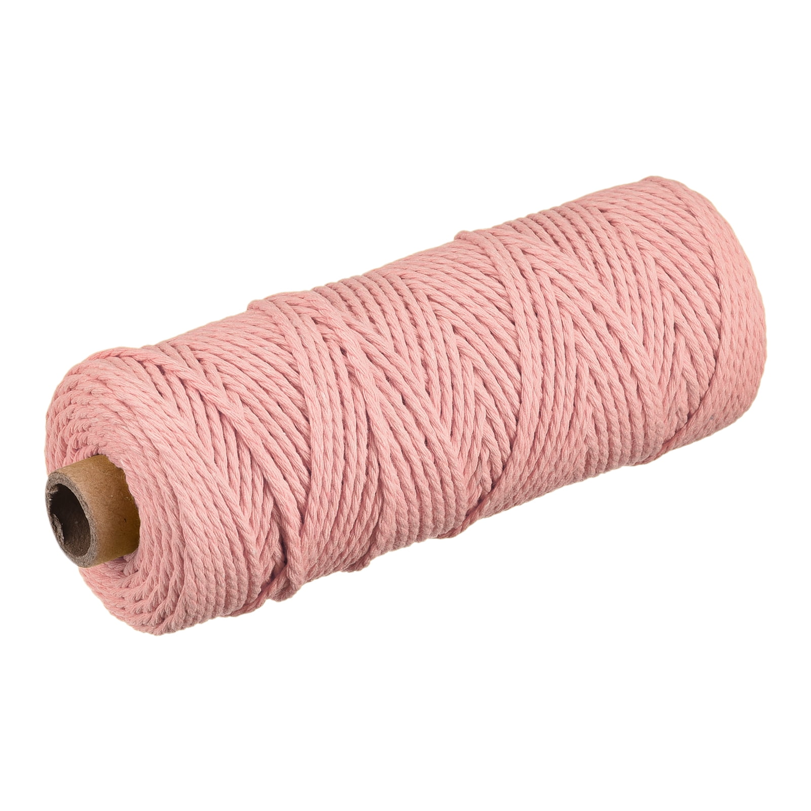 Uxcell Cotton Rope Twisted Braided Rope Cord, Peach Pink 100m/109 Yard ...