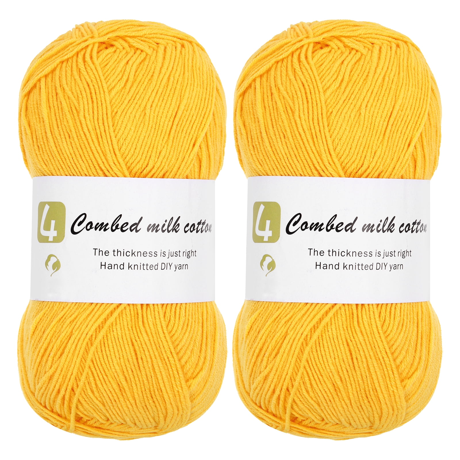 Uxcell Cotton Yarn, 60% Cotton, 40% Acrylic Soft Knitting Yarn Pale ...