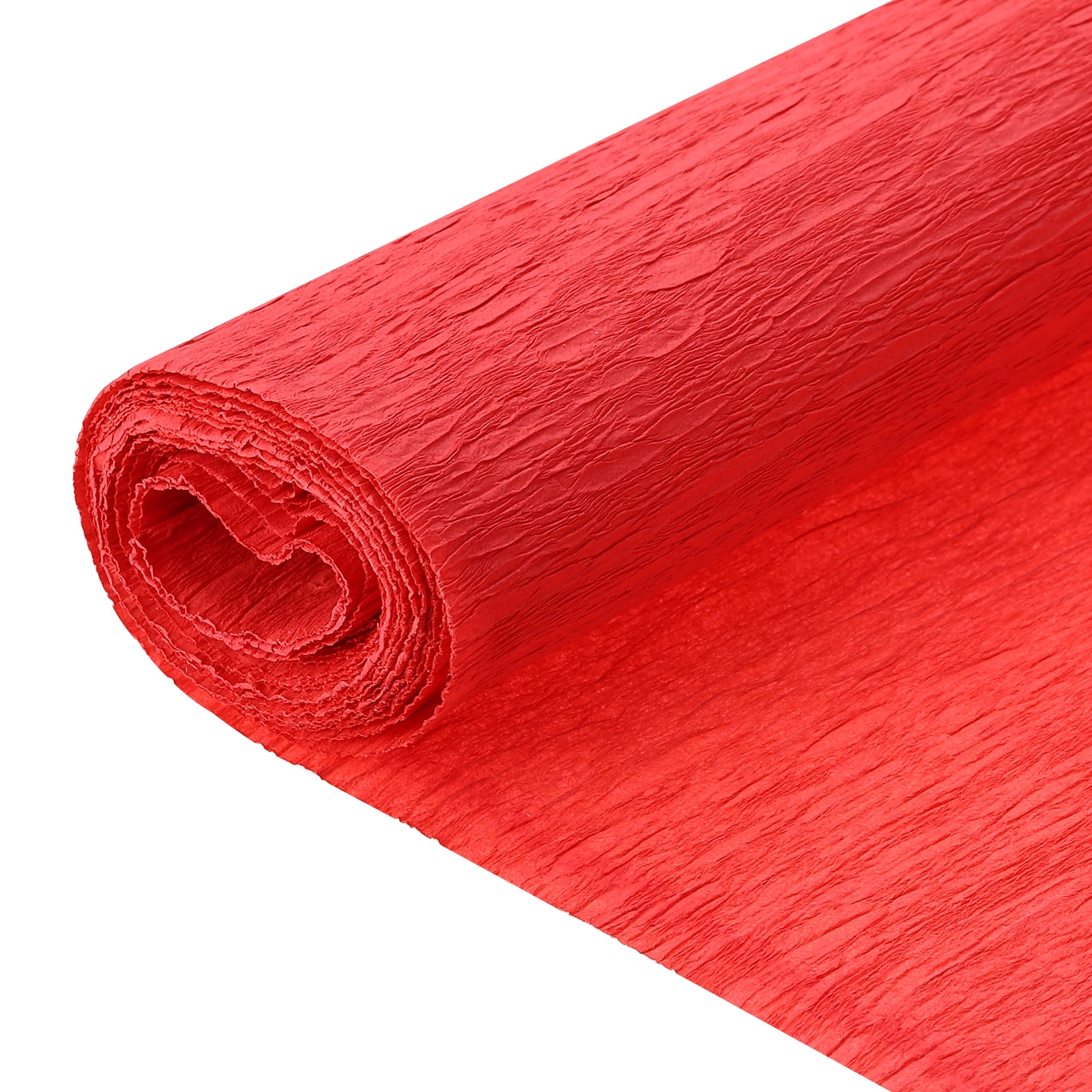 Uxcell Crepe Paper, 7.9ft Long 20 Inch Wide Bright Red Crepe Paper Roll ...
