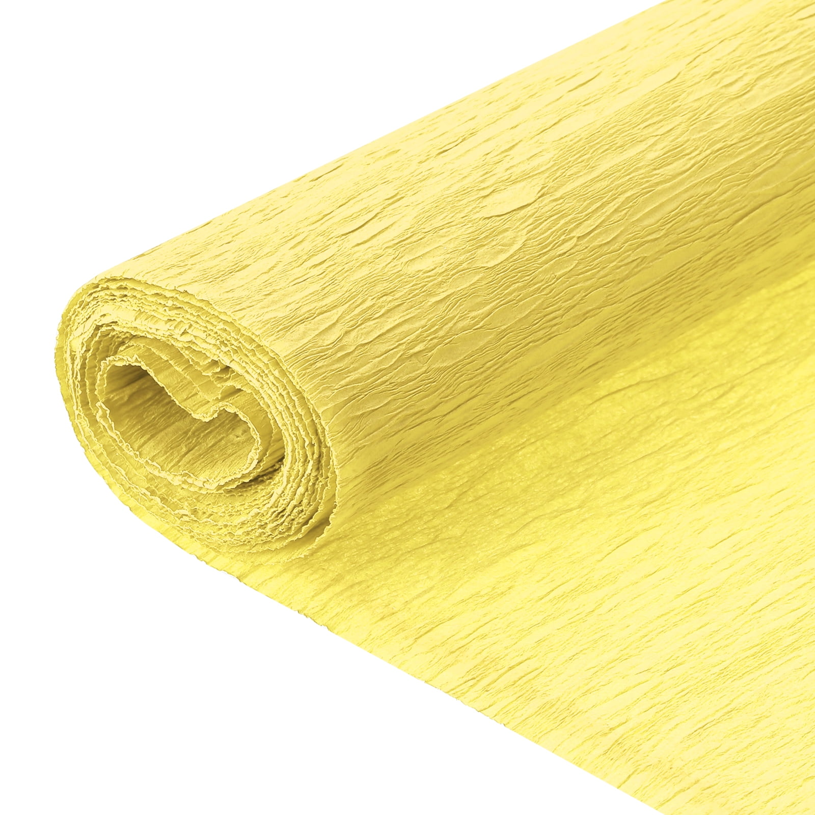Uxcell Crepe Paper, 7.9ft Long 20 Inch Wide Pale Yellow Crepe Paper ...