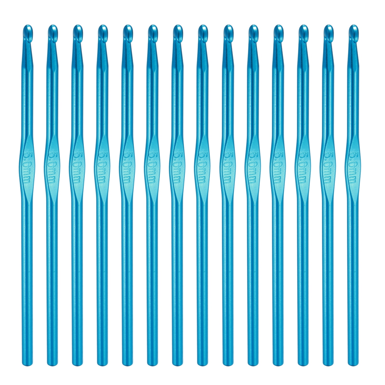 Uxcell Crochet Hook Set, 14Pcs 5mm Aluminum Ergonomic Crochet Needle ...