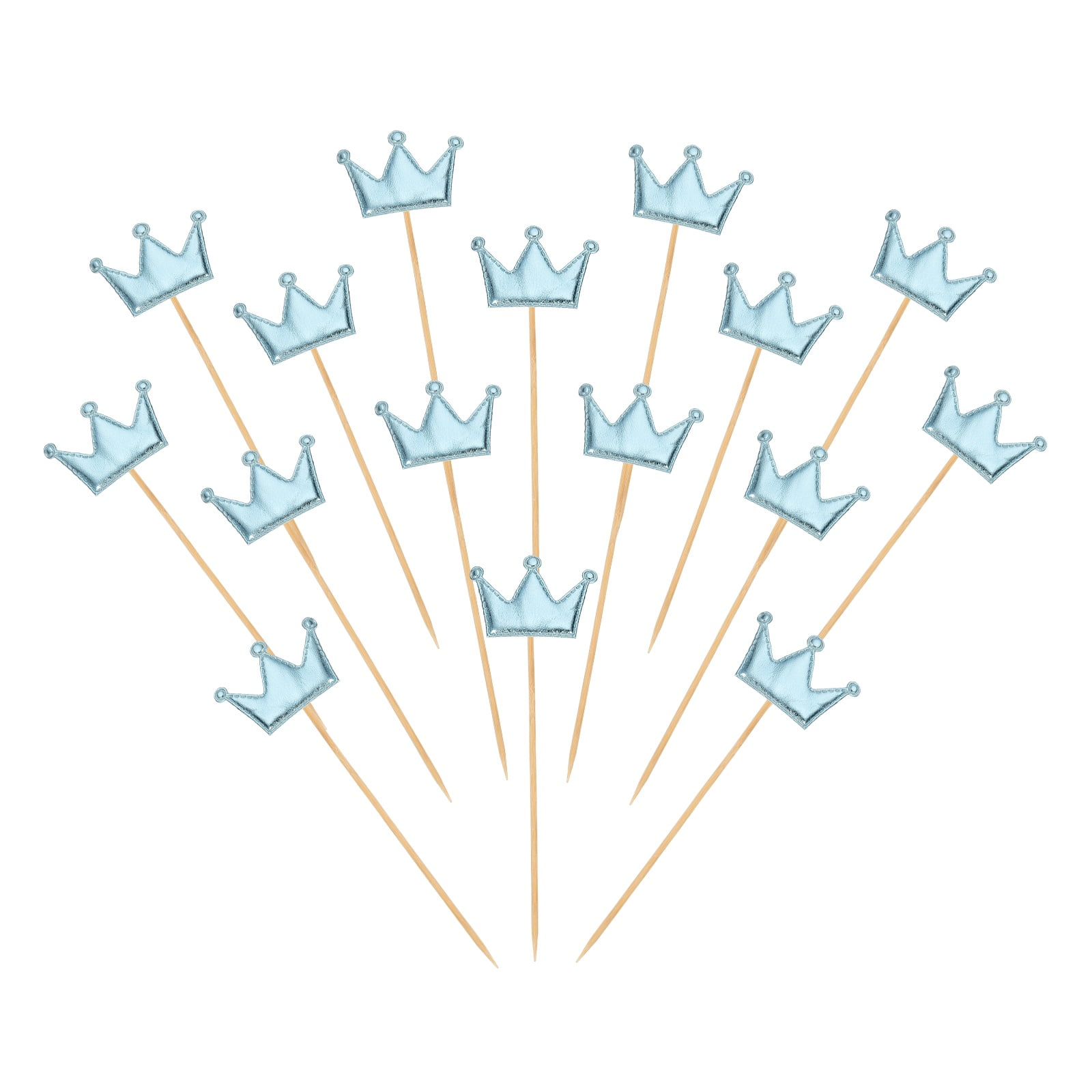Uxcell Crown Cupcake Toppers Glittery Princess Cake Toppers Mini ...