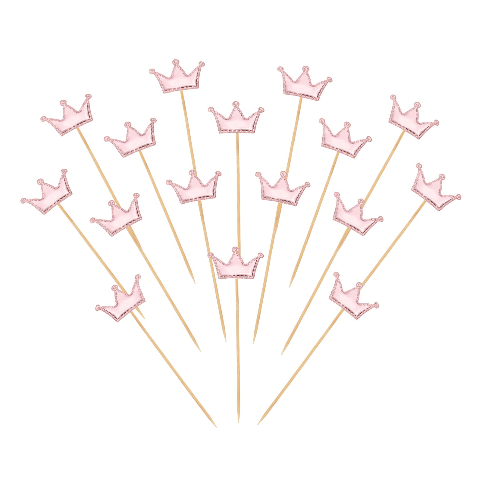Uxcell Crown Cupcake Toppers Glittery Princess Cake Toppers Mini ...