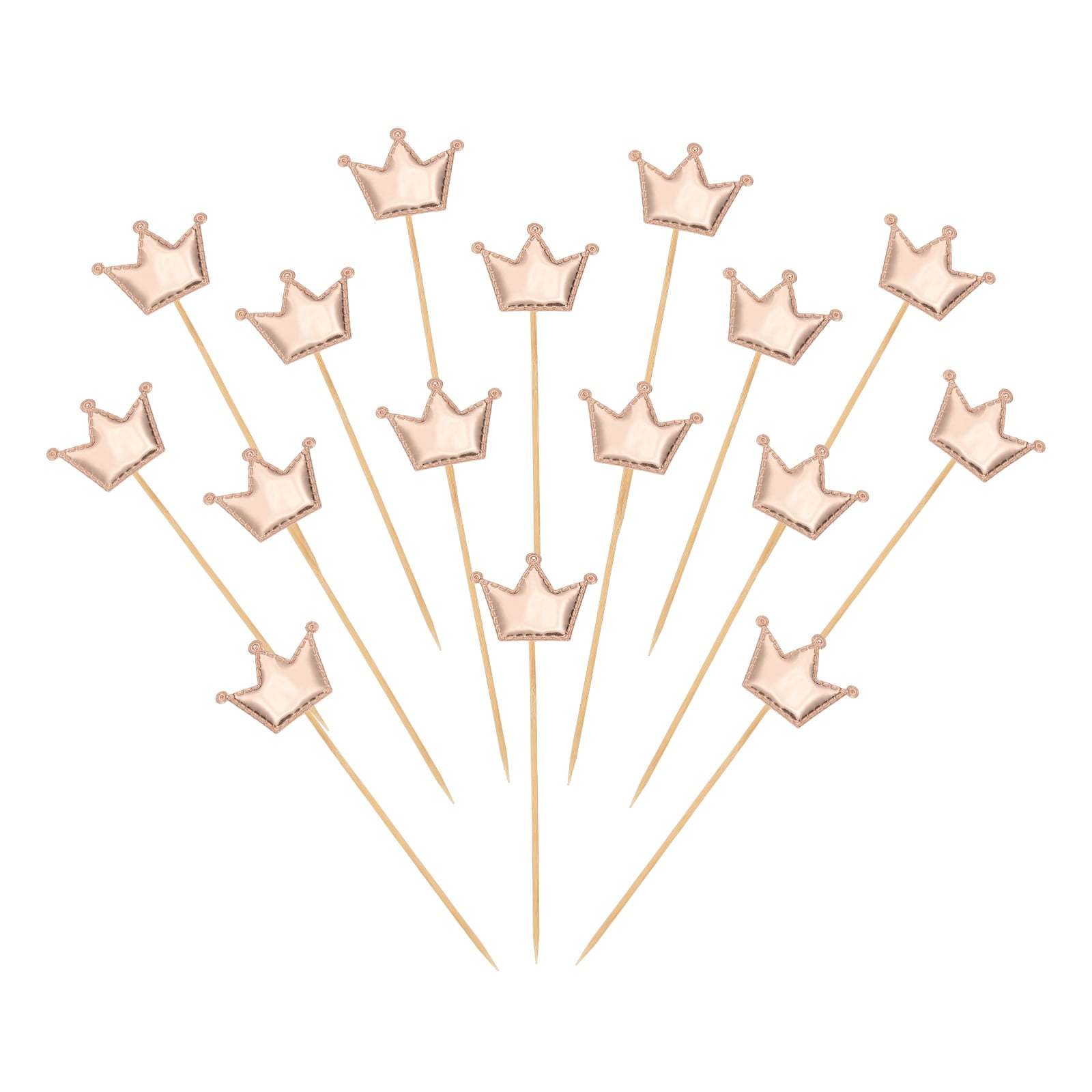 Uxcell Crown Cupcake Toppers Glittery Princess Cake Toppers Mini ...