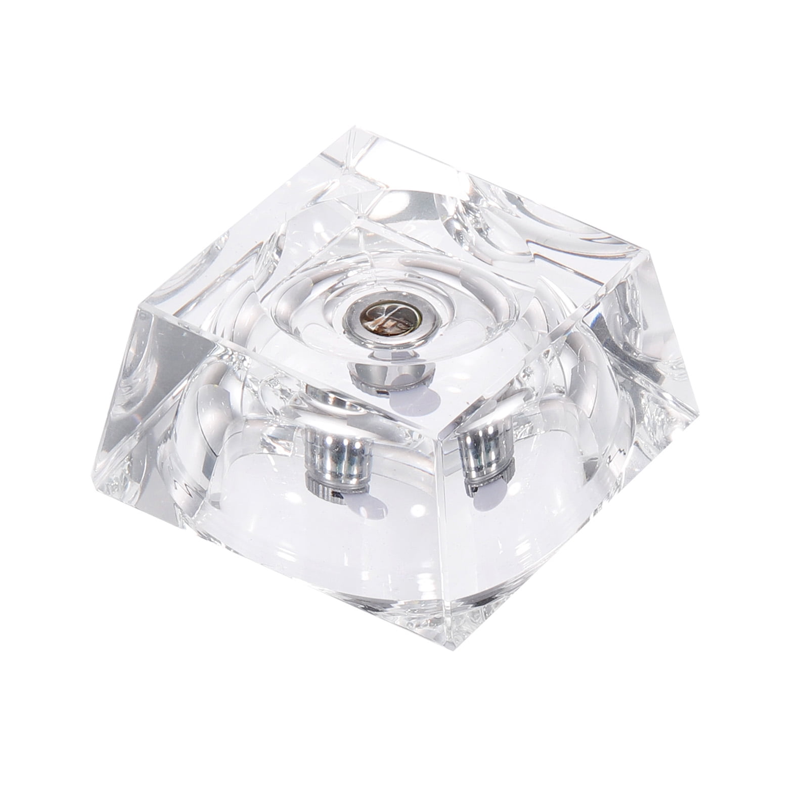 Uxcell Crystal LED Displays Base Stand Holders 50x40x23mm Powered by 3 ...