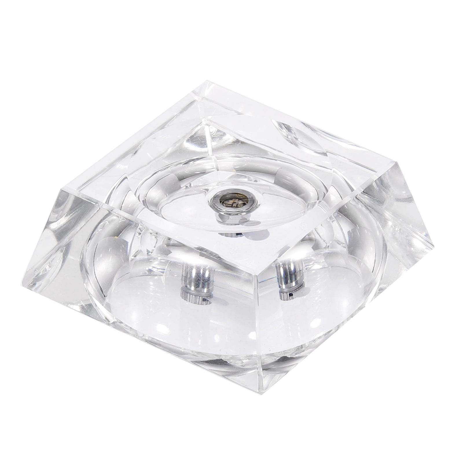 Uxcell Crystal LED Displays Base Stand Holders 70x55x30mm Powered by 3 ...