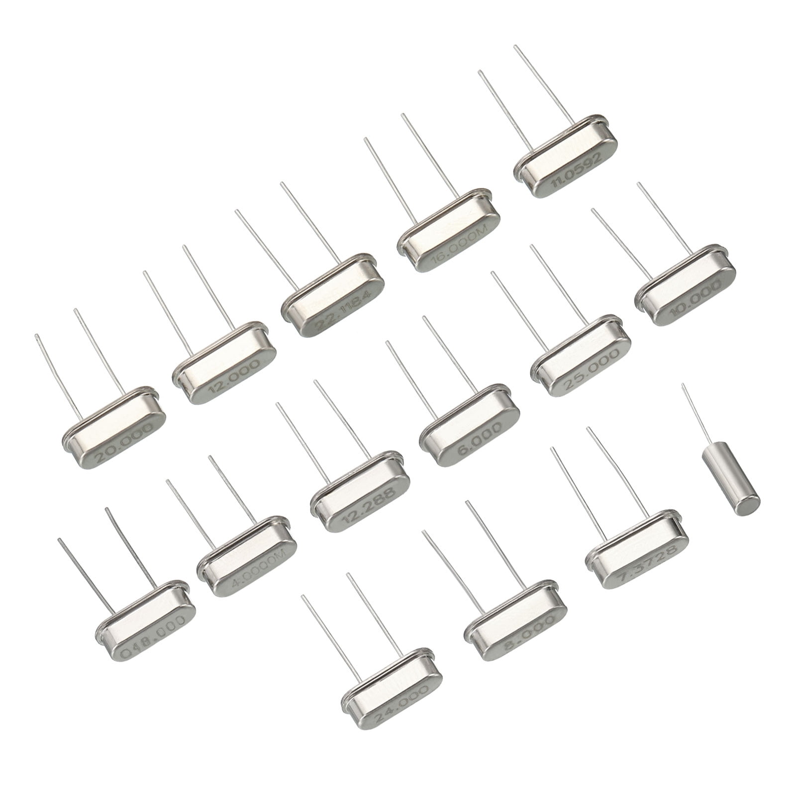 Uxcell Crystal Oscillator Assortment Kit 15pcs 15 Values 4M to 48M Crystal Resonators Assorted ...